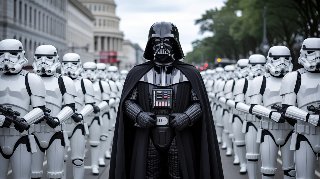 Man Arrested for Playing ‘Darth Vader’ Theme Behind National Guard ...