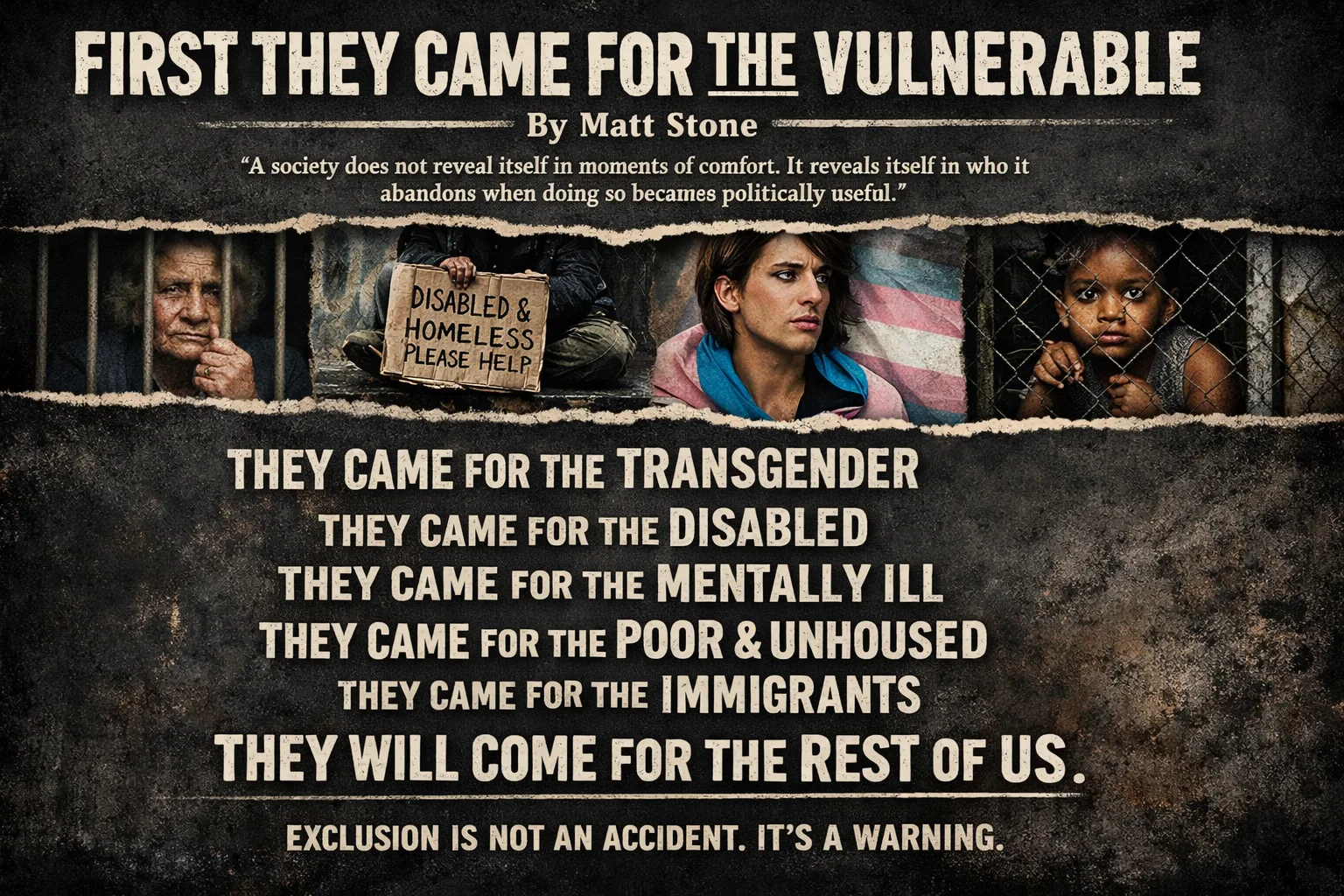 First They Came for the Vulnerable - Davis Vanguard